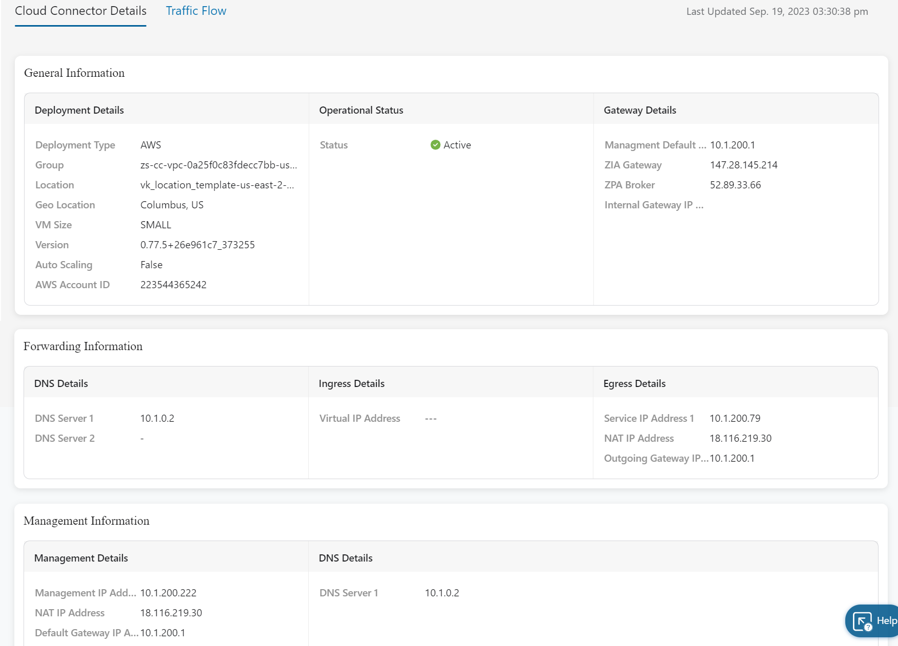 Cloud Connector詳細の分析 | Zscaler